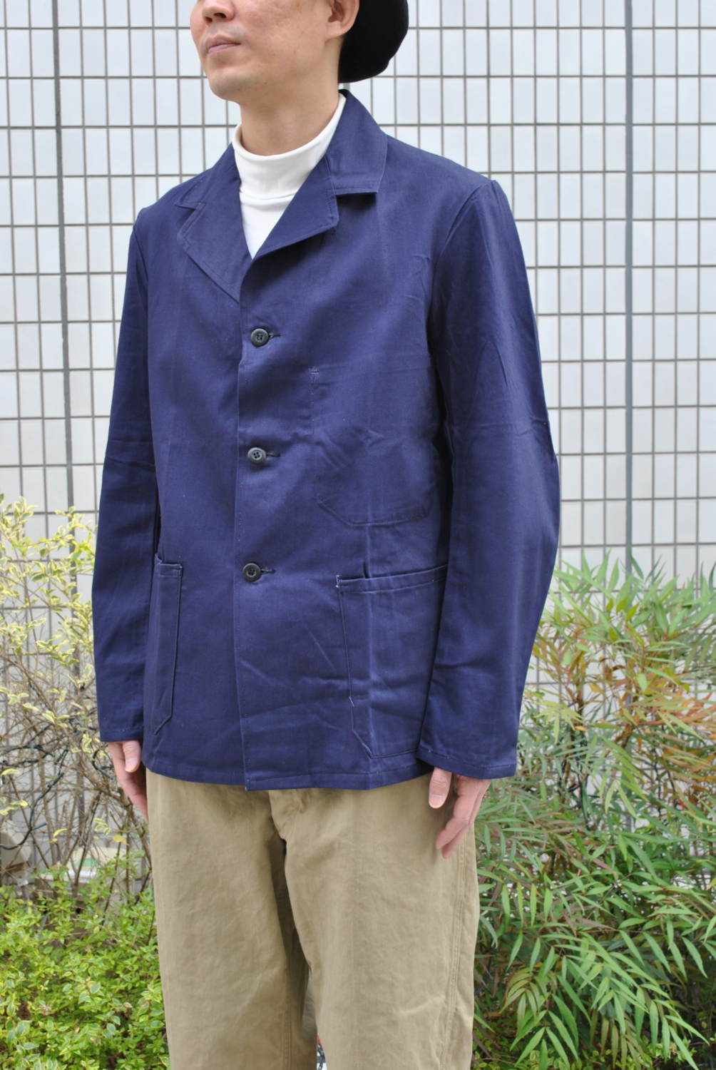 「60's Deadstock British Railway driver jacket cotton blue drill」 - CROUT